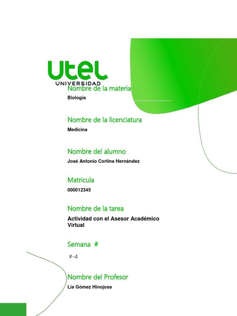 Tarea - Ejemplo - UTEL PLUS | PDF