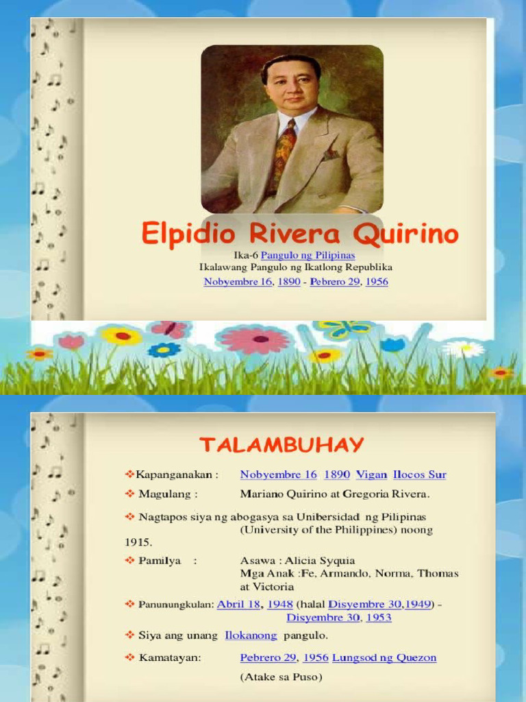 AP 6 PPT Q3 - Pangulong Elpidio Quirino | PDF