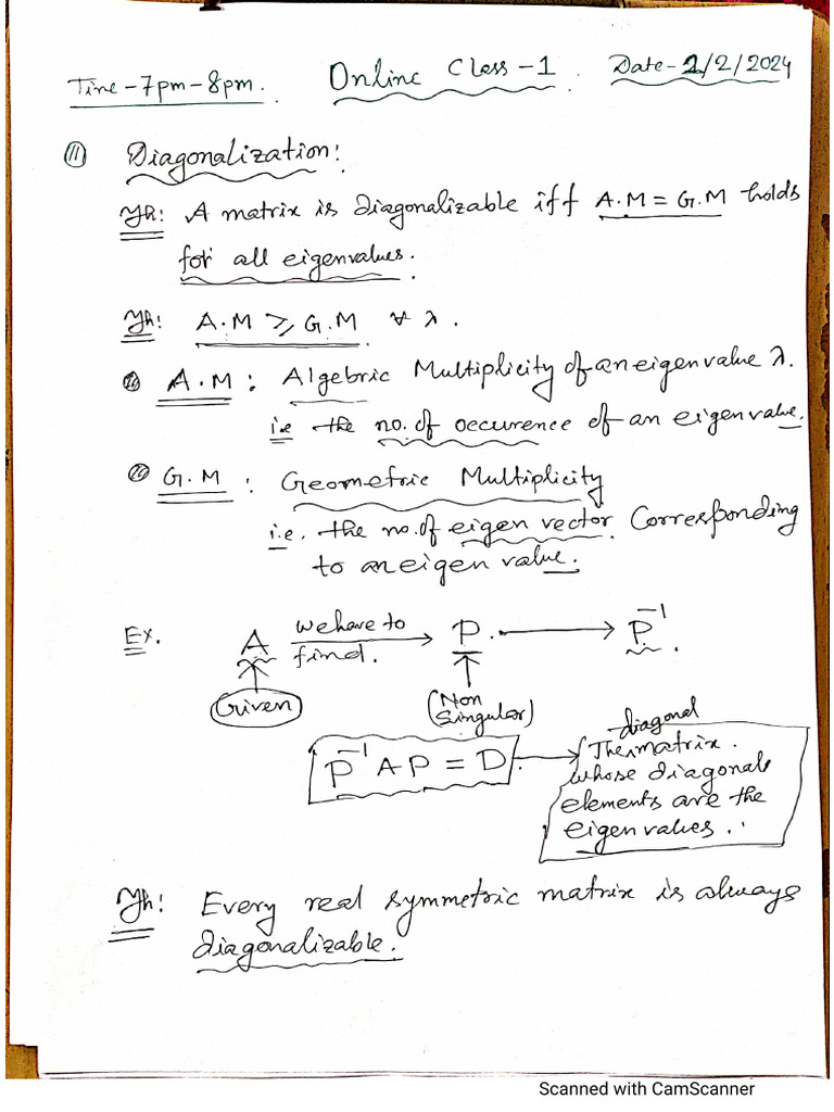 Diagonalization Pdf