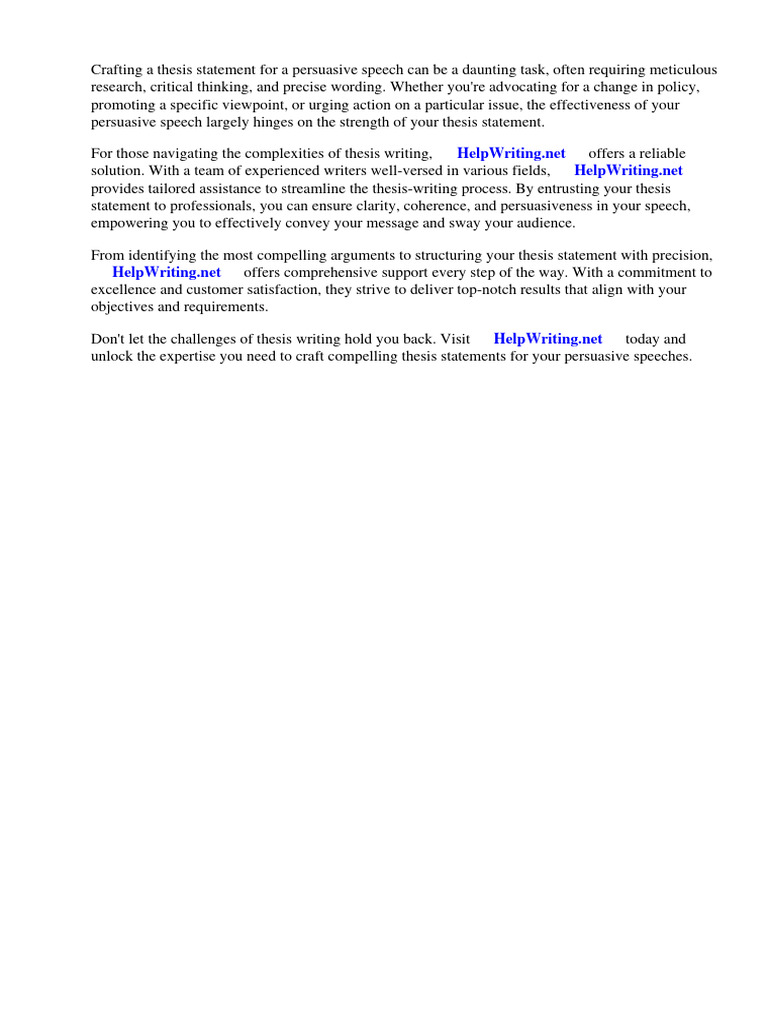 Crafting Persuasive Thesis Statements | PDF | Essays | Persuasion