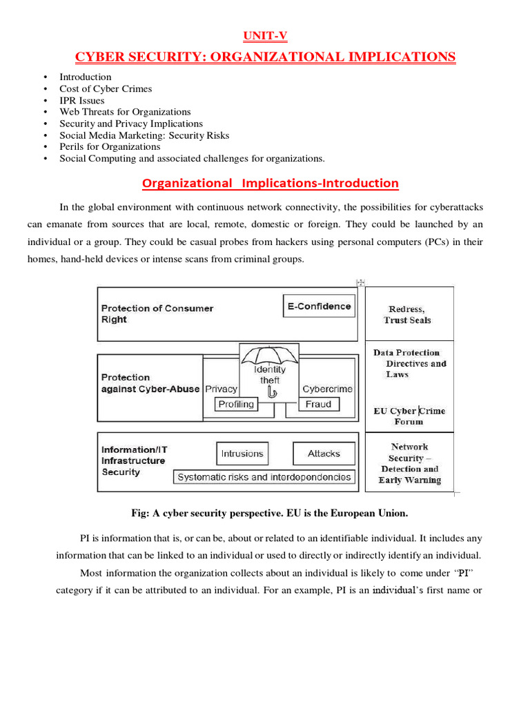 Cybersecurity Organizational Implications | PDF