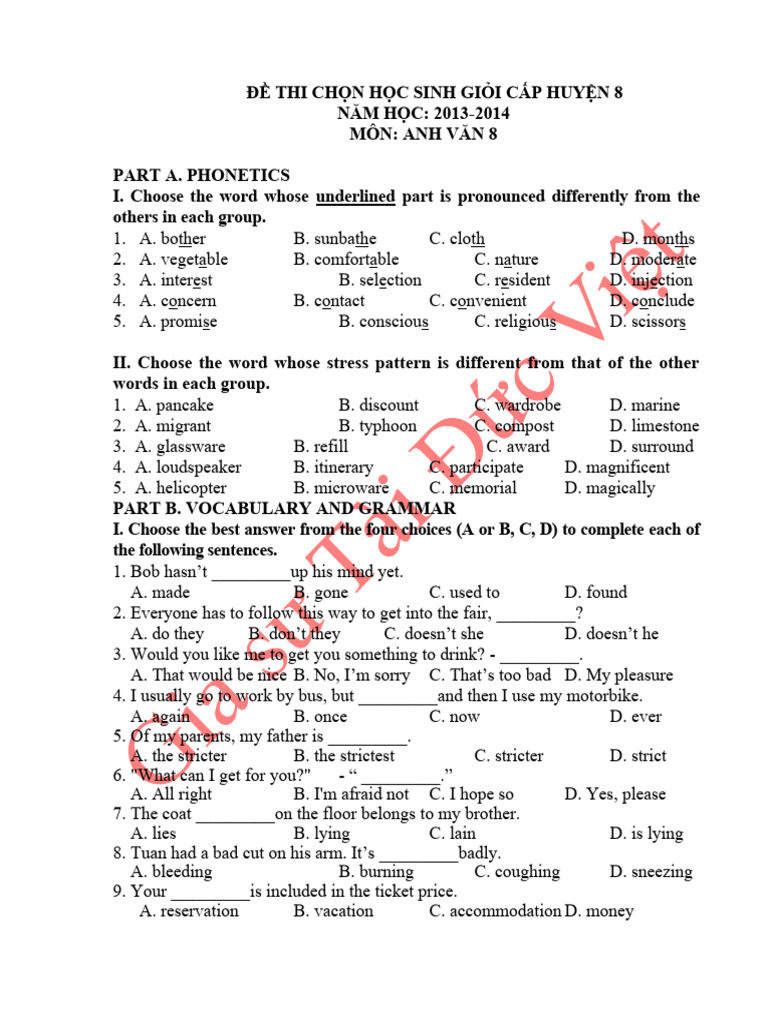 46646.Đề Thi Chọn HSG | PDF