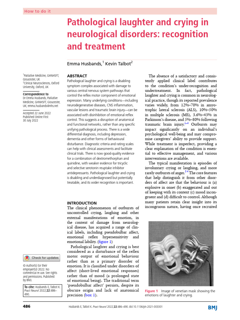 Pathological Laughter and Crying in | PDF