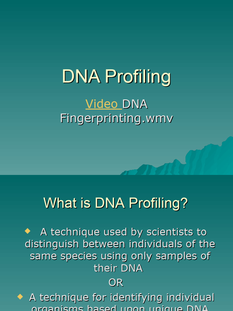 DNA Profiling - Edited2021 | PDF | Dna Profiling | Dna