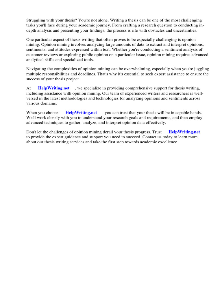 Thesis Opinion Mining | PDF