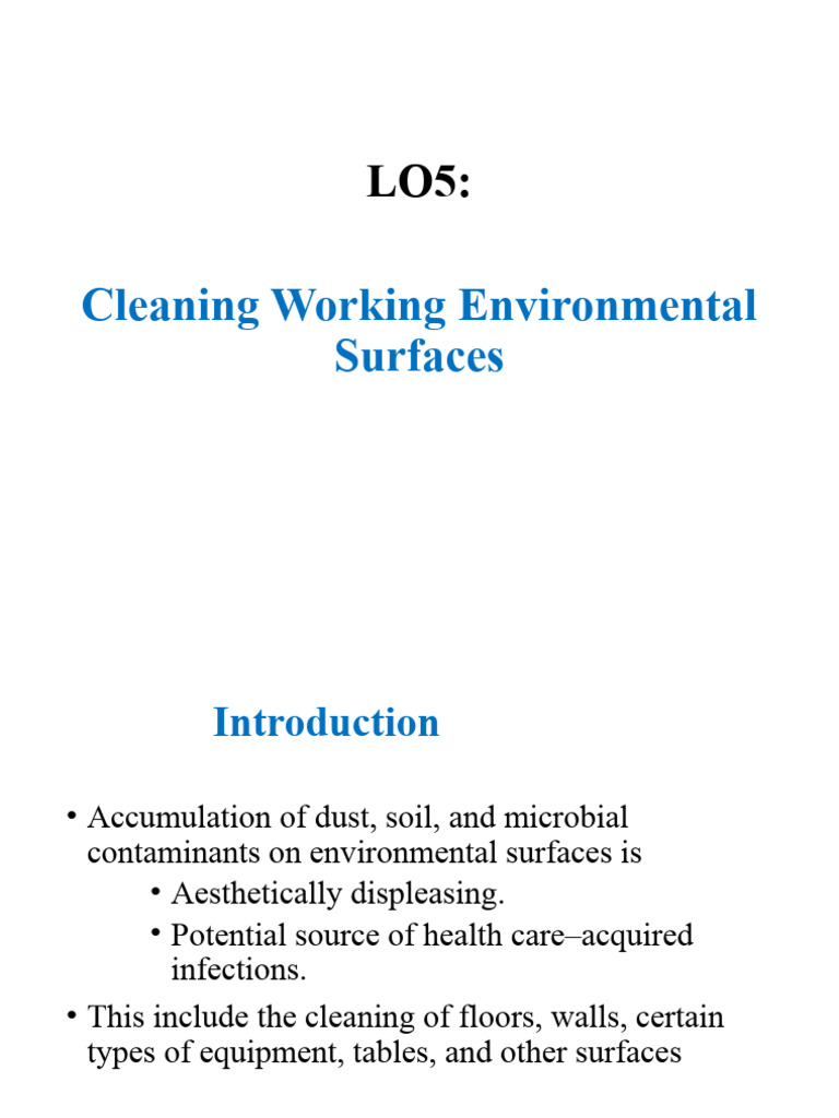Environmental Cleaning in Healthcare | PDF | Disinfectant | Personal ...