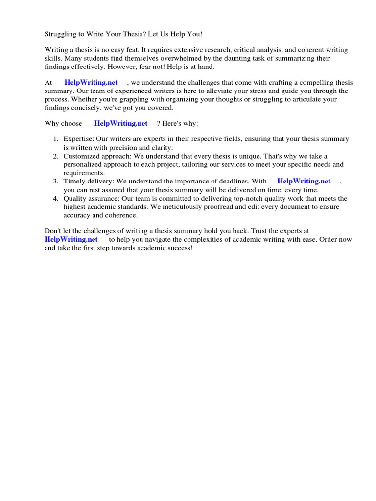 Summary of Findings Thesis Sample | PDF | Thesis | Expert