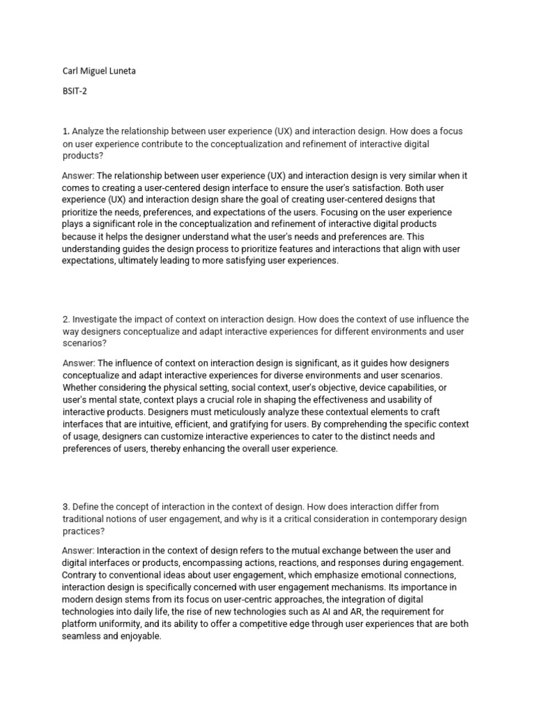 Conceptualizing Interaction | PDF | Human–Computer Interaction | Experience Conceptualizing Interaction | PDF | Human–Computer Interaction | Experience