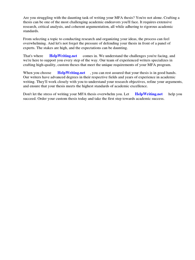 Mfa Thesis Defense | PDF | Thesis | Axon