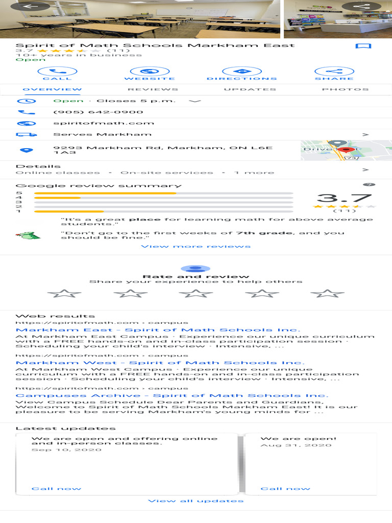 Spirit of Math Markham East Overview | PDF | Computers