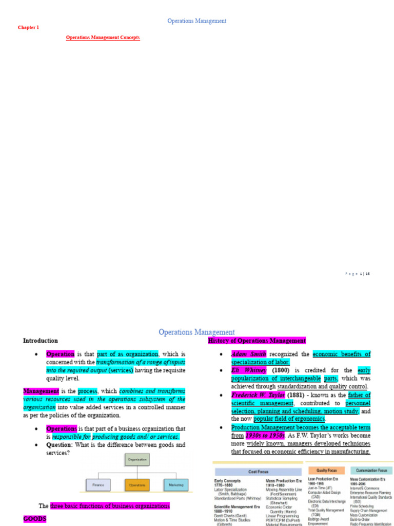 Om Chap 1-5 | PDF | Operations Management | Decision Making