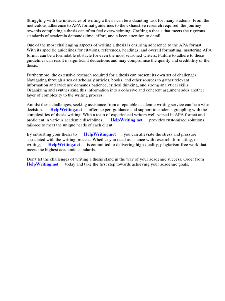 Thesis Apa Format Example | PDF | Apa Style | Thesis