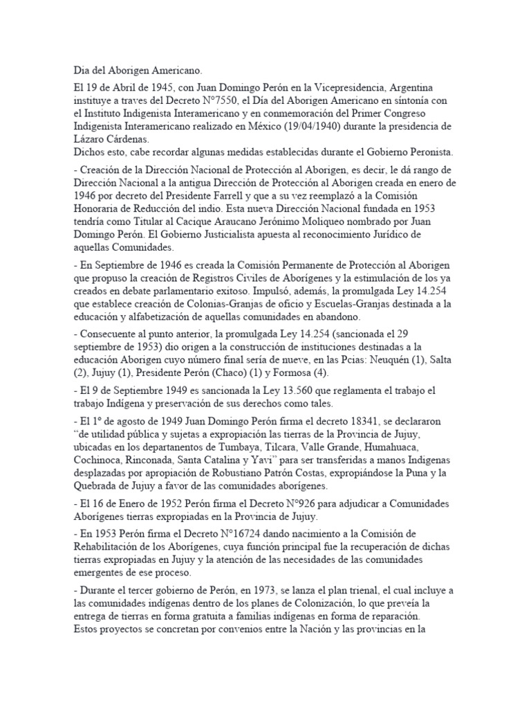 Dia Del Aborigen Americano | PDF | Historia