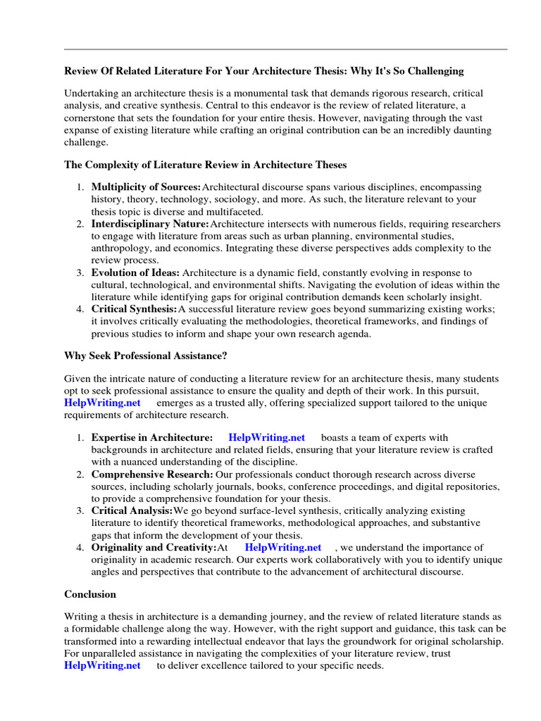 Review of Related Literature Architecture Thesis | PDF | Data | Thesis