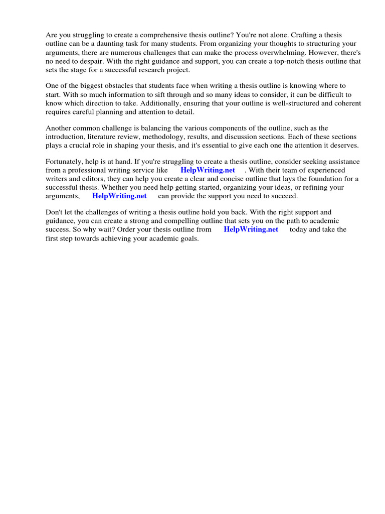 Best Thesis Outline | Download Free PDF | Thesis | Essays