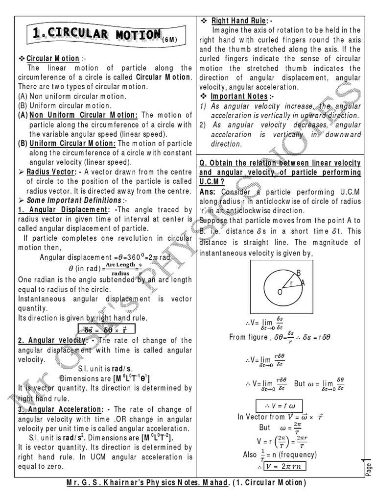 GSK 1 | PDF | Acceleration | Rotation Around A Fixed Axis