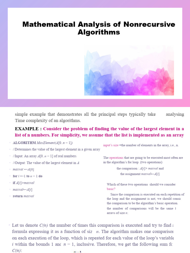 Mathematical Analysis of Nonrecursive Algorithms | PDF | Matrix ... Mathematical Analysis of Nonrecursive Algorithms | PDF | Matrix ...