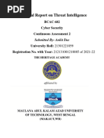 Cyber Threat Intelligence Report Template | PDF | National Security | Information Technology