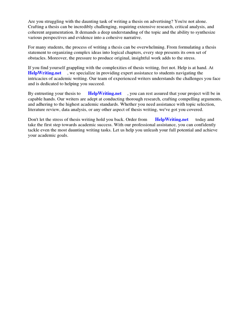 Synthesis Essay Example on Advertising | PDF