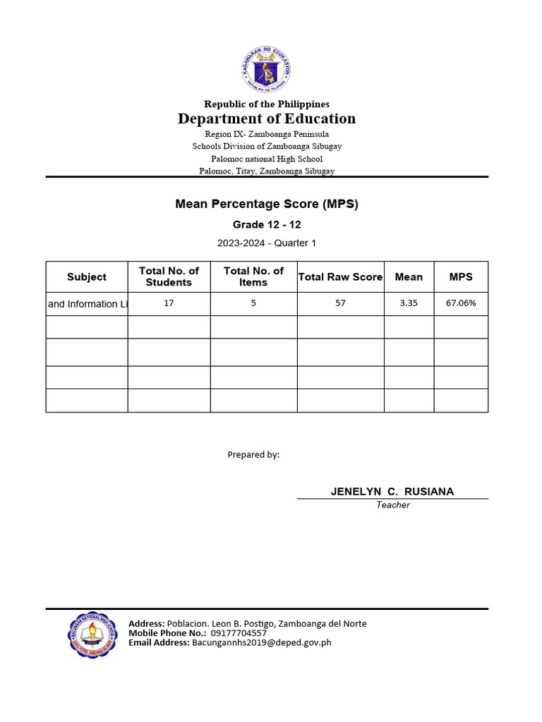MPS - 2023-2024 - Grade 12 - 12 - Quarter 1 - Media and Information ...