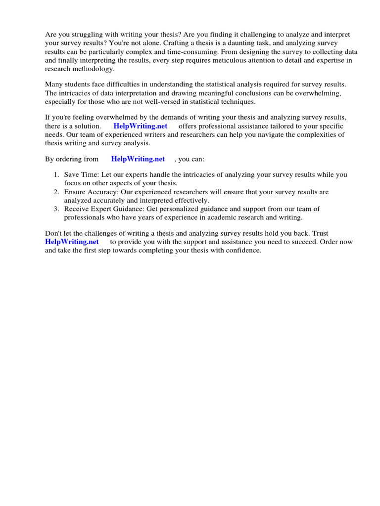 Sample Thesis Survey Results | PDF