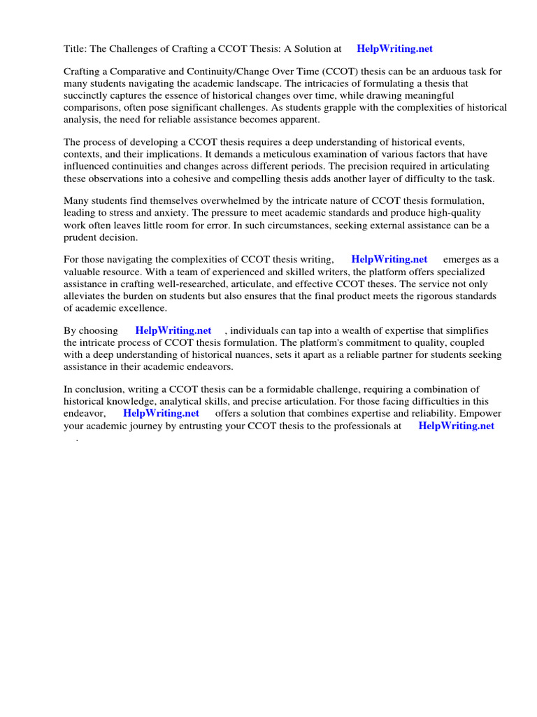 Ccot Thesis Formula | PDF | Art