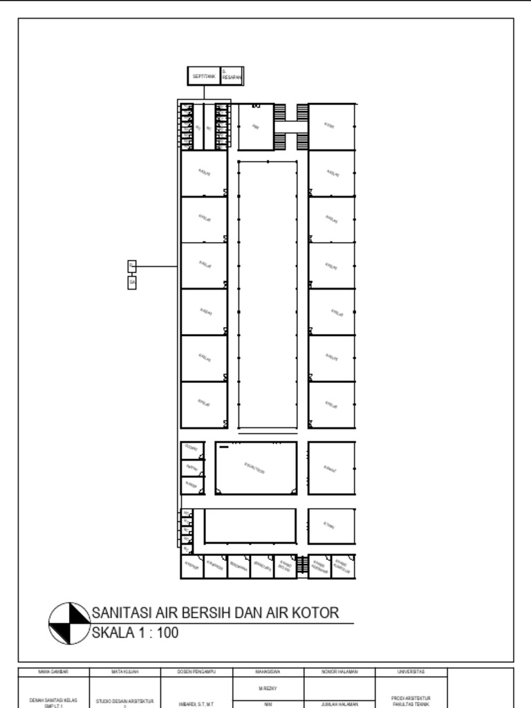 Denah Sanitas Kelas dan Aula Arsitektur | PDF