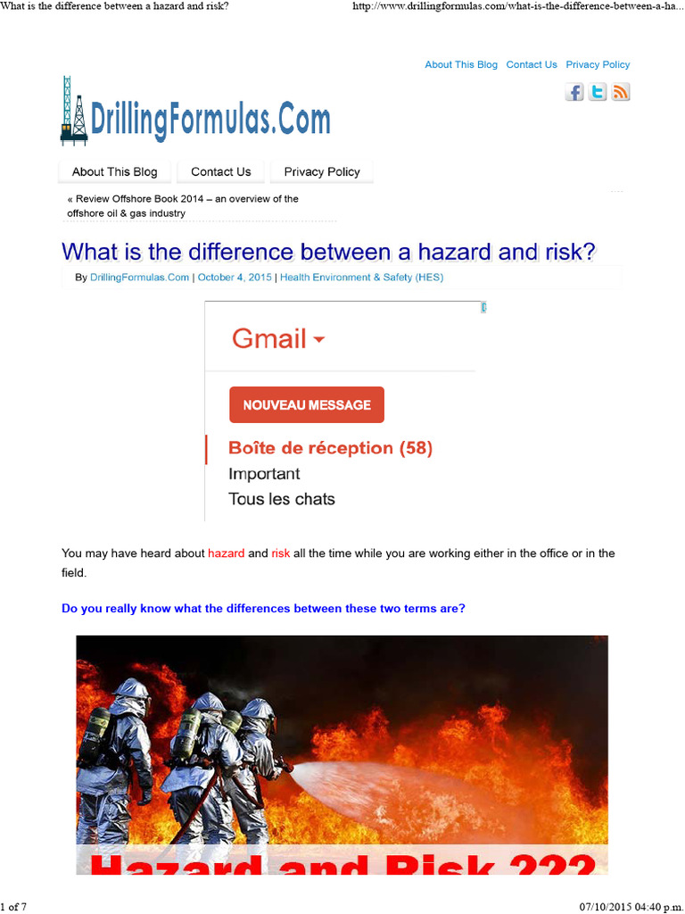 Hazard Risk | PDF | Hazards | Risk