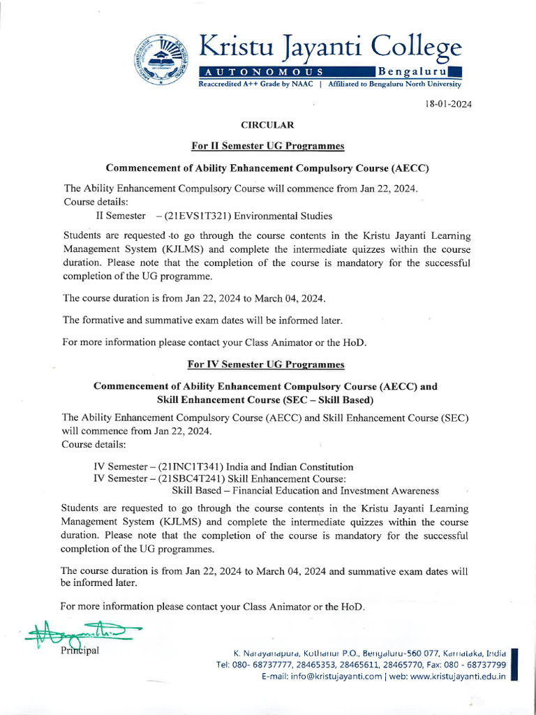 AECC & SEC - Skill Based Programme Details | PDF