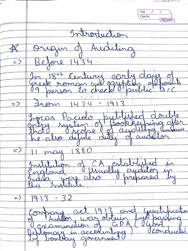 Auditing Unit 1 | PDF