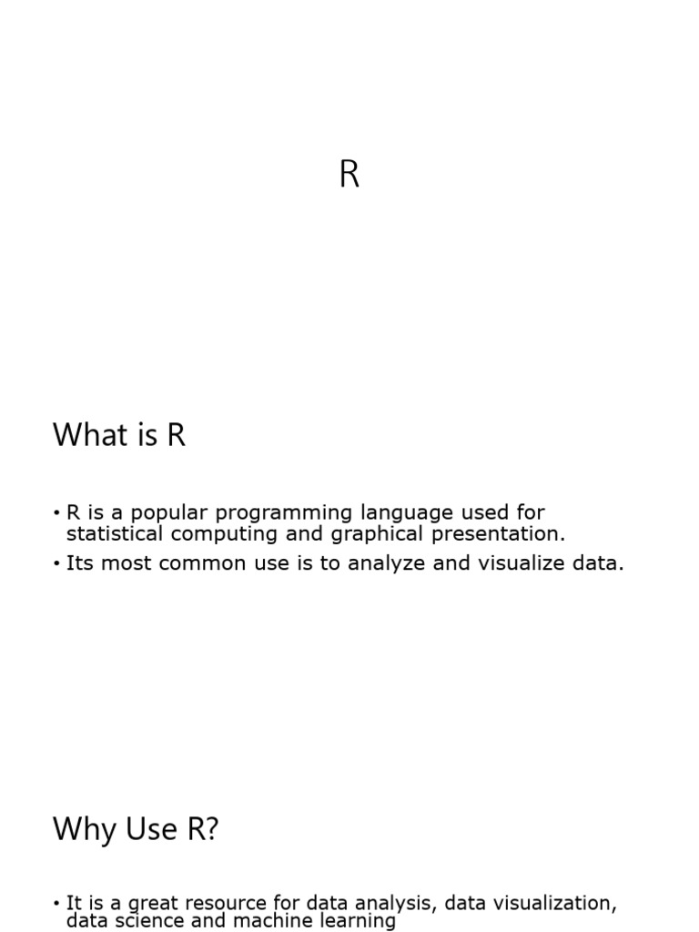 R Introduction | PDF