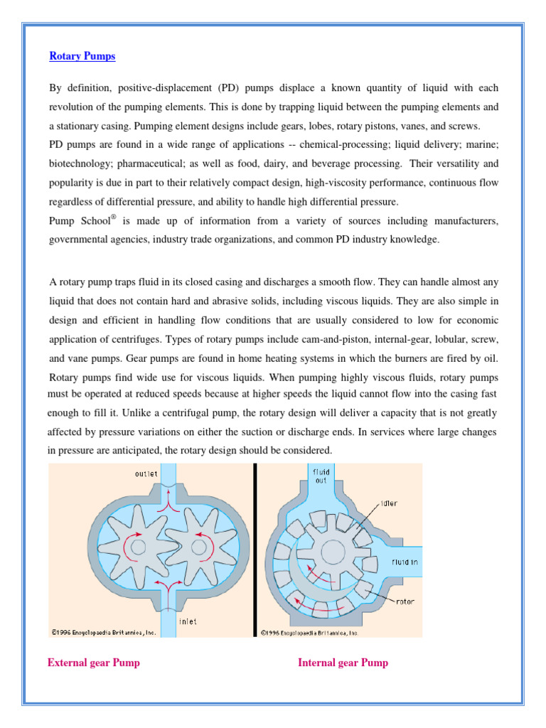 Rotary Pumps | Download Free PDF | Pump | Continuum Mechanics
