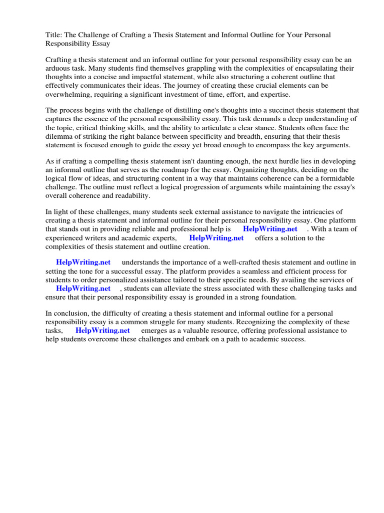 Thesis Statement & Outline Guide | PDF | Essays | Thesis