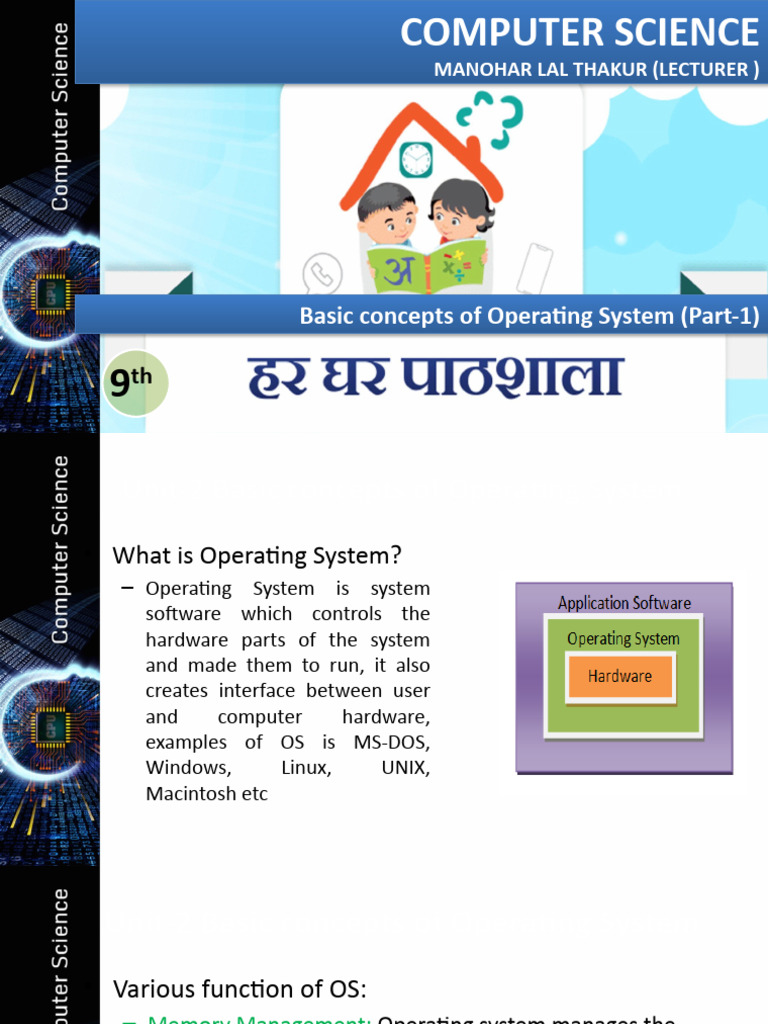 Basic Concepts of Operating System (Part-1) : Manohar Lal Thakur ...