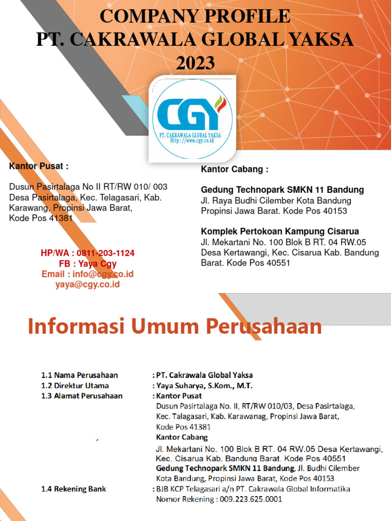 Company Profile PT CGY - Juli 2023 | PDF