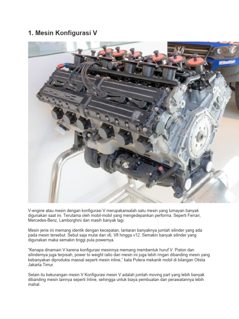 3 Tipe Mesin Engine Pada Mobil | PDF