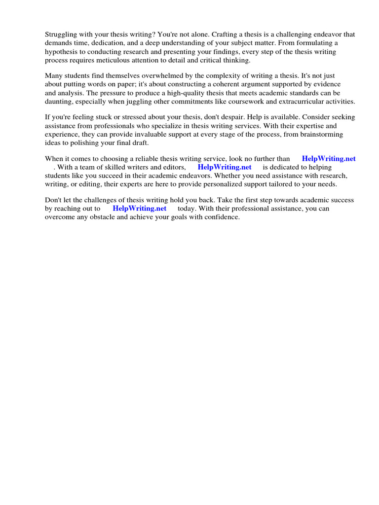 Sample Hypothesis Thesis Writing | PDF | Hypothesis | Scientific Method