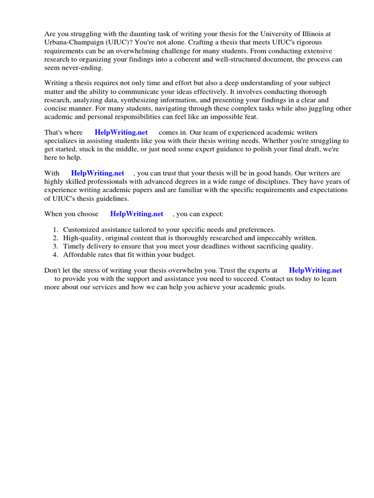 Uiuc Thesis Requirements | PDF