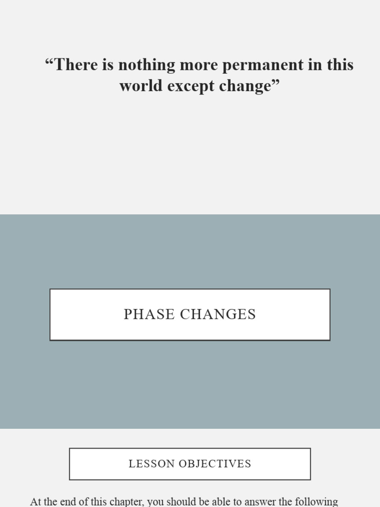 Phase Change | PDF | Phase (Matter) | Liquids