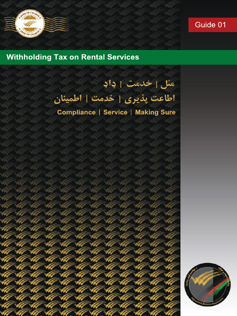 Guide 01 - Withholding Tax On Rental Services-Min | PDF