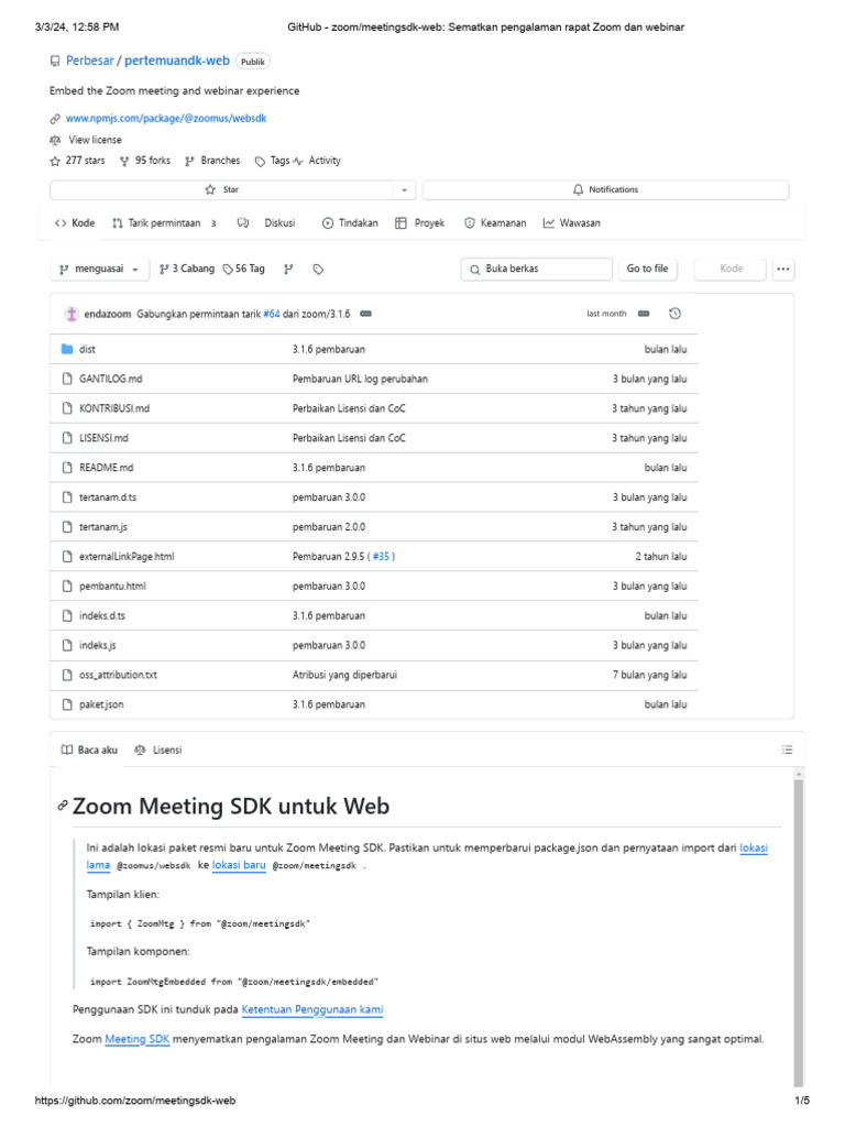 GitHub - Zoom - Meetingsdk-Web - Sematkan Pengalaman Rapat Zoom Dan ...
