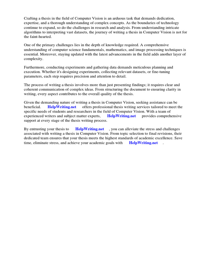 Thesis Computer Vision | PDF | Computer Vision | Artificial Intelligence