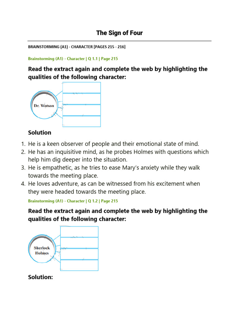 Sign of Four | PDF | Sherlock Holmes | Dr. Watson