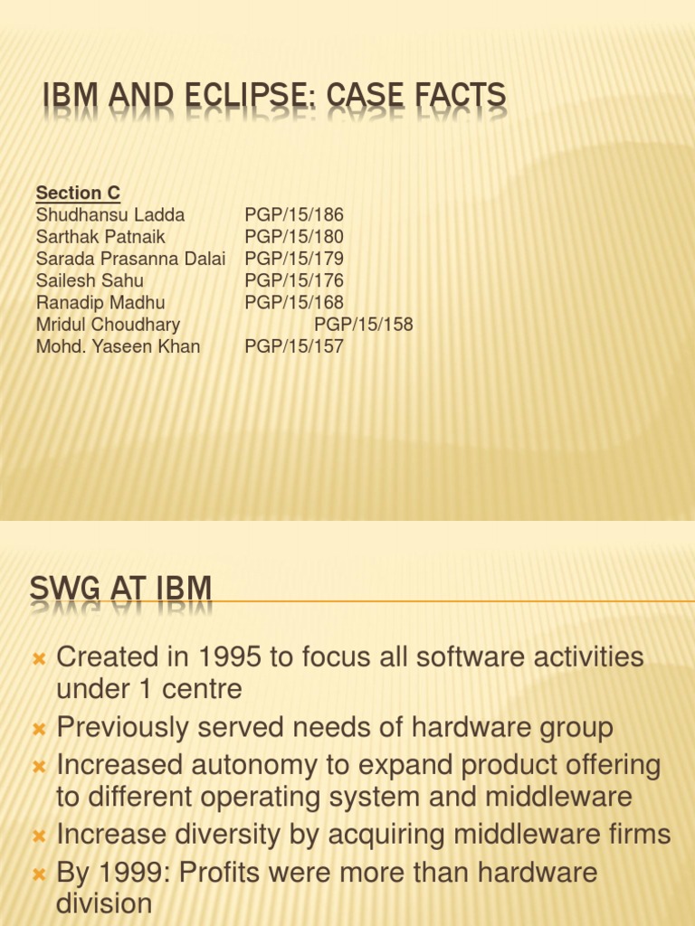 IBM's Adoption of the Eclipse Open Source Platform to Drive Innovation and Increase Partnerships ...