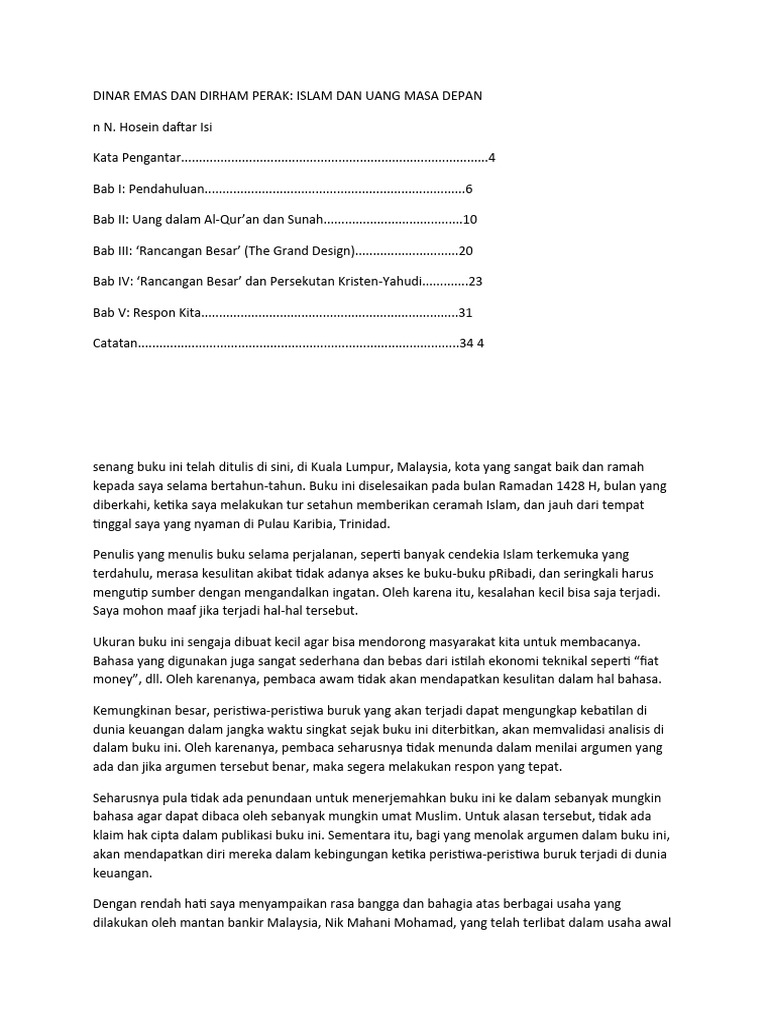 Dinar Emas Dan Dirham Perak | PDF