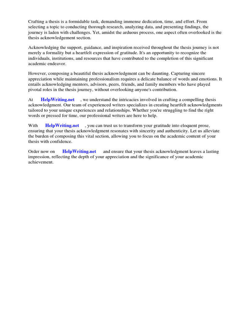 Beautiful Thesis Acknowledgement | PDF | Thesis