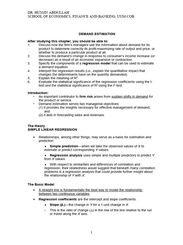 Demand Estimation Modified | PDF