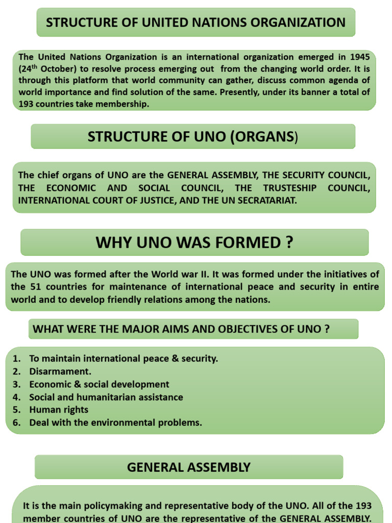 Structure of United Nations Organization | PDF | United Nations ...