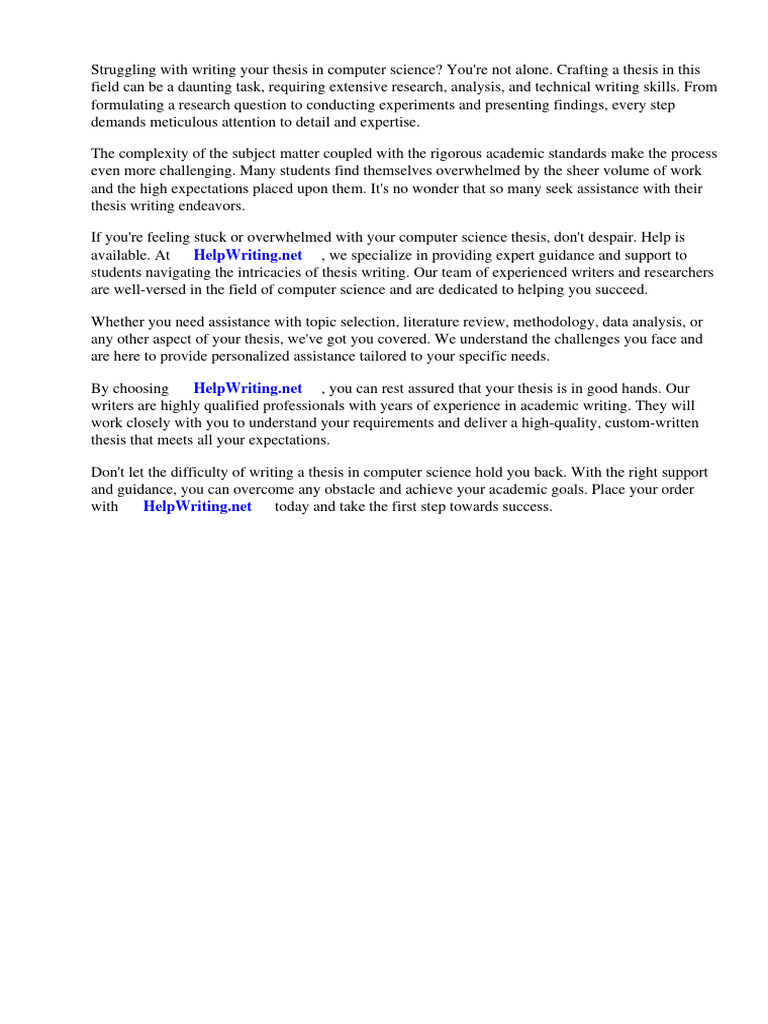 Best Title Thesis For Computer Science | PDF | Thesis | Science