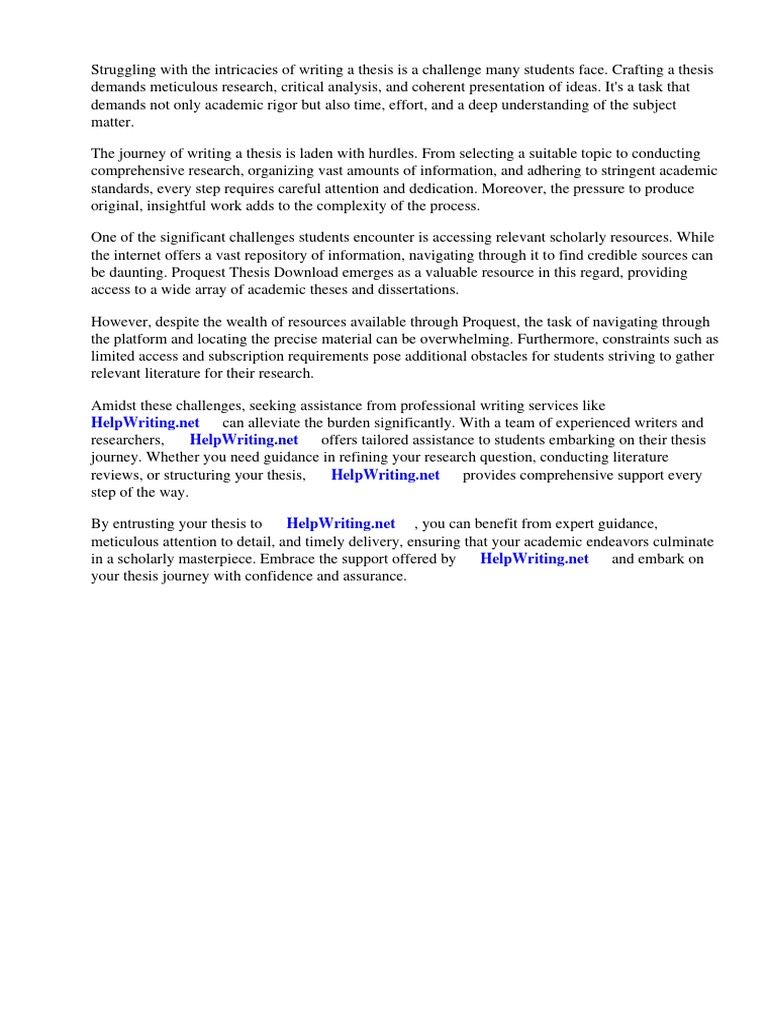 Proquest Thesis Download | PDF | Thesis | Metadata